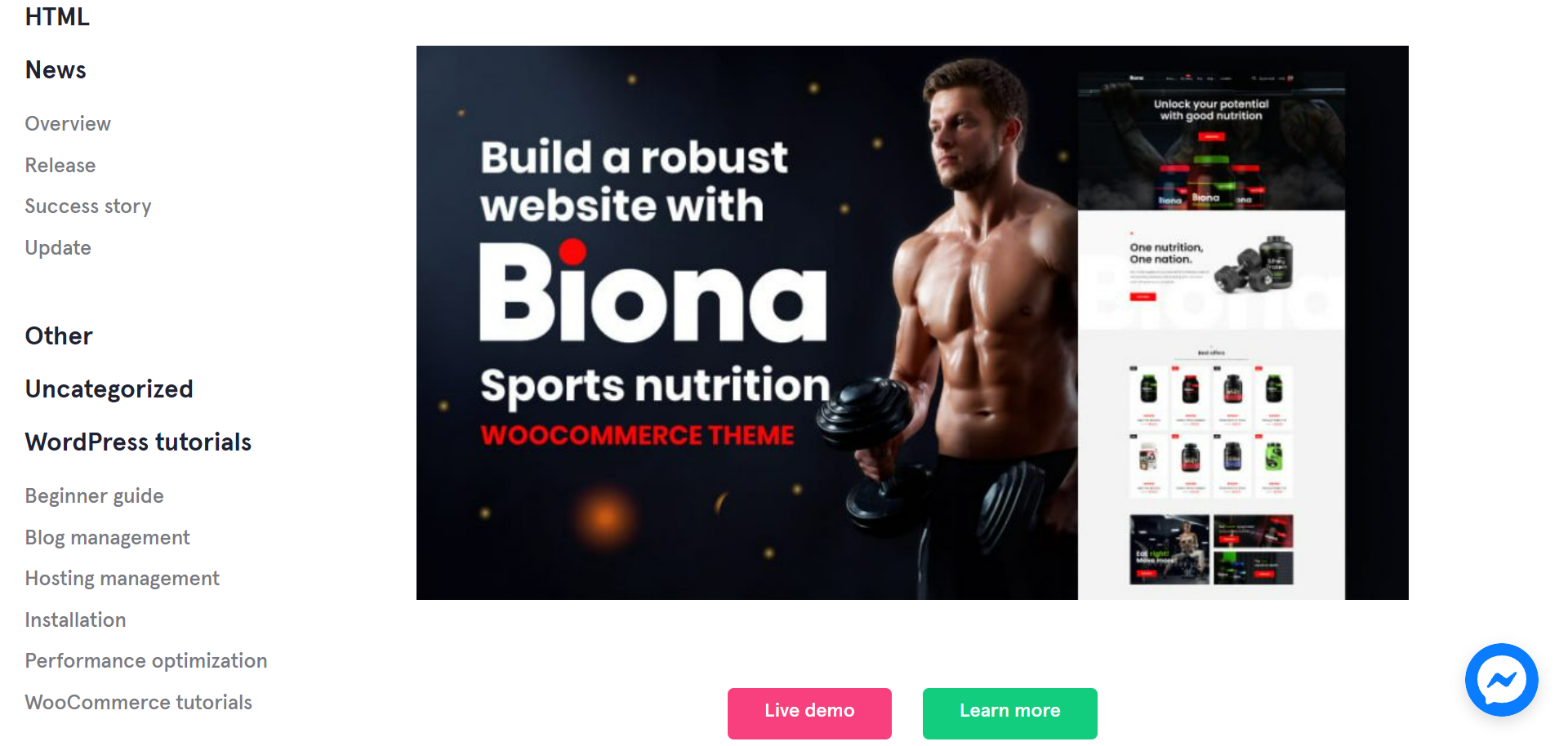 An In-depth Biona Theme Review: The Perfect Theme for Sports Stores?