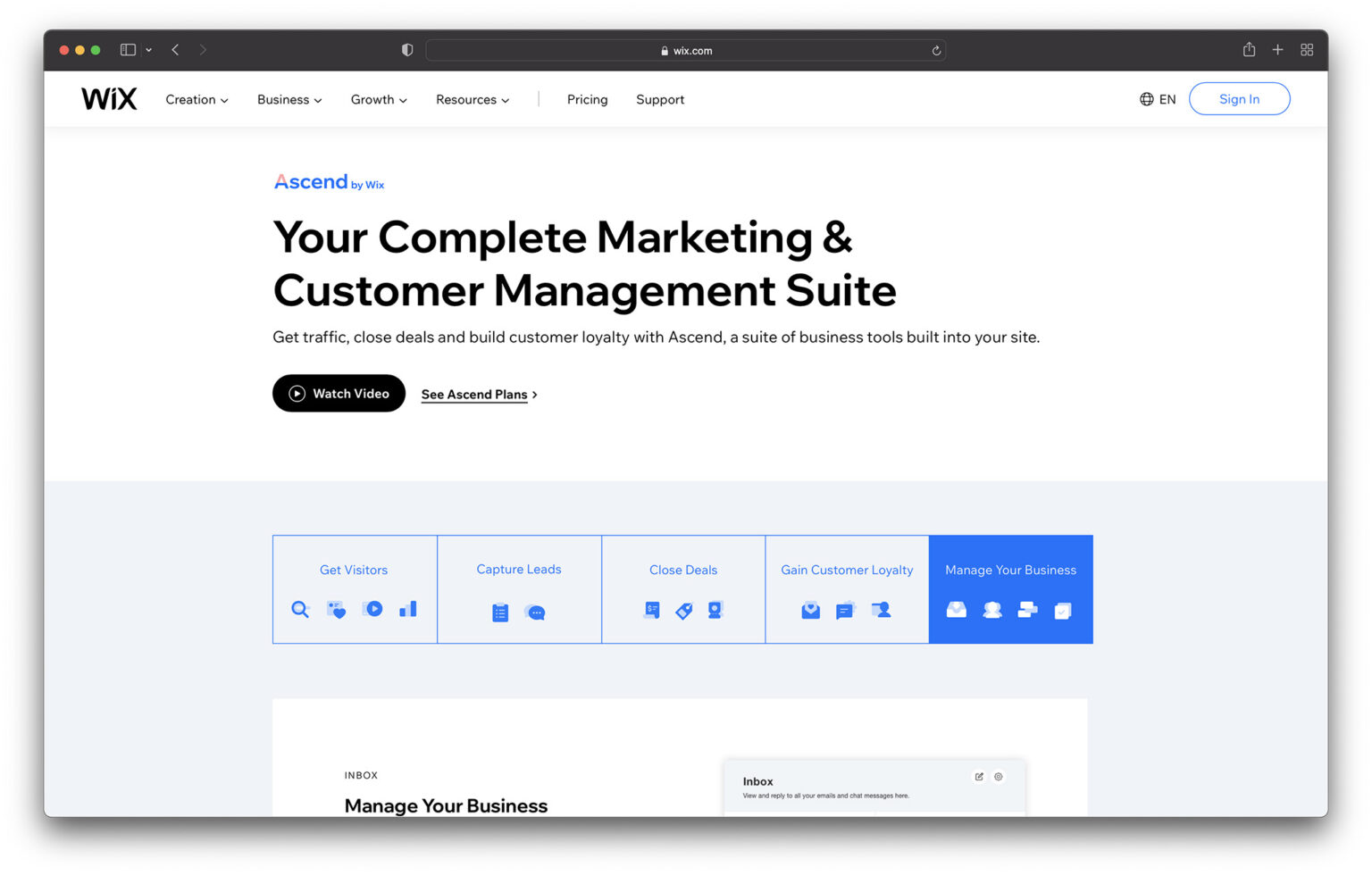 Wix Ascend Review (2023): Wix Ascend Pricing and Overview - Ecommerce Platforms