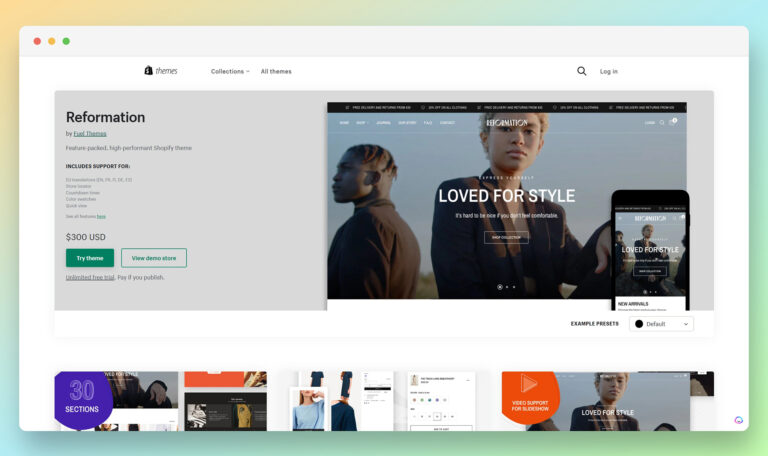 10 Best Shopify Themes for Clothing Stores in 2024 - Ecommerce Platforms