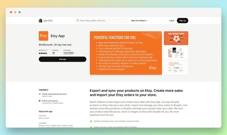 10 Best Etsy Apps for Shopify: Top Options in 2024 - Ecommerce Platforms
