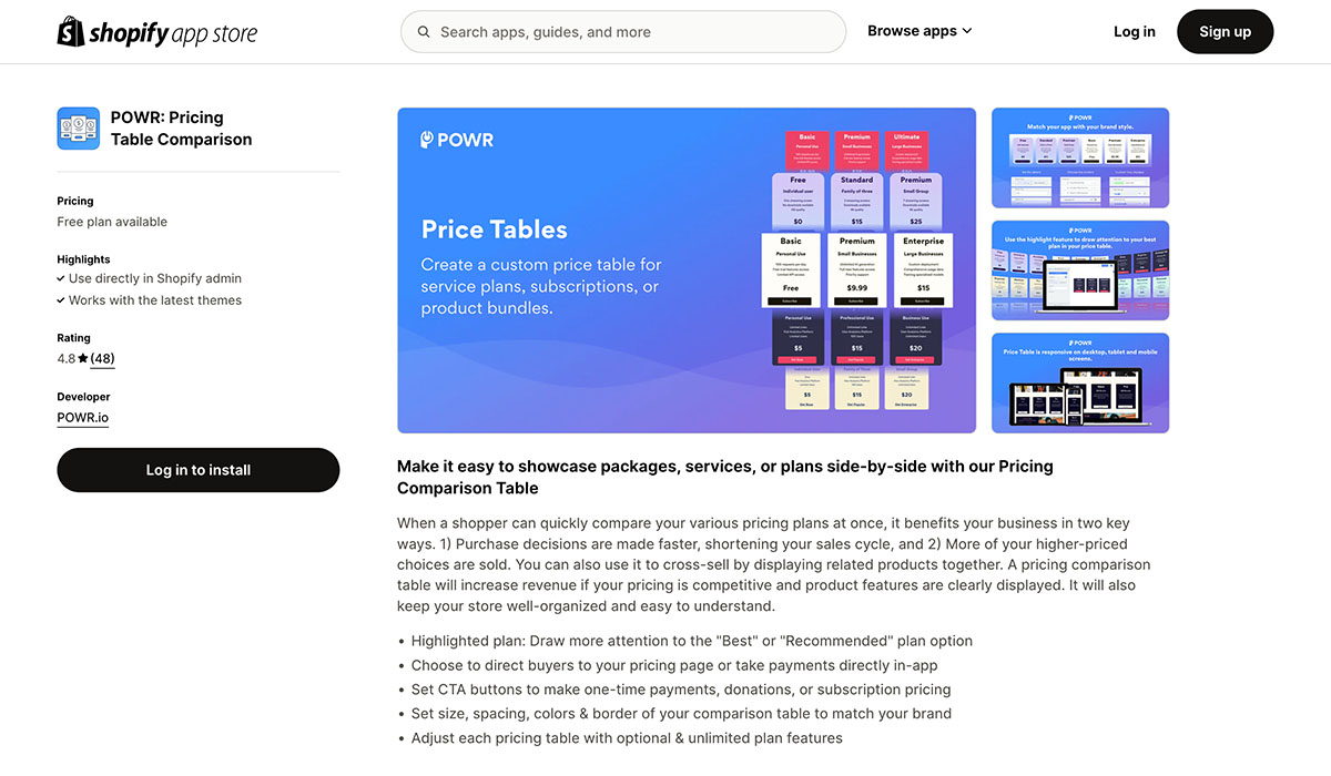 How to Make a Pricing Table in Shopify: A Step by Step Guide ...
